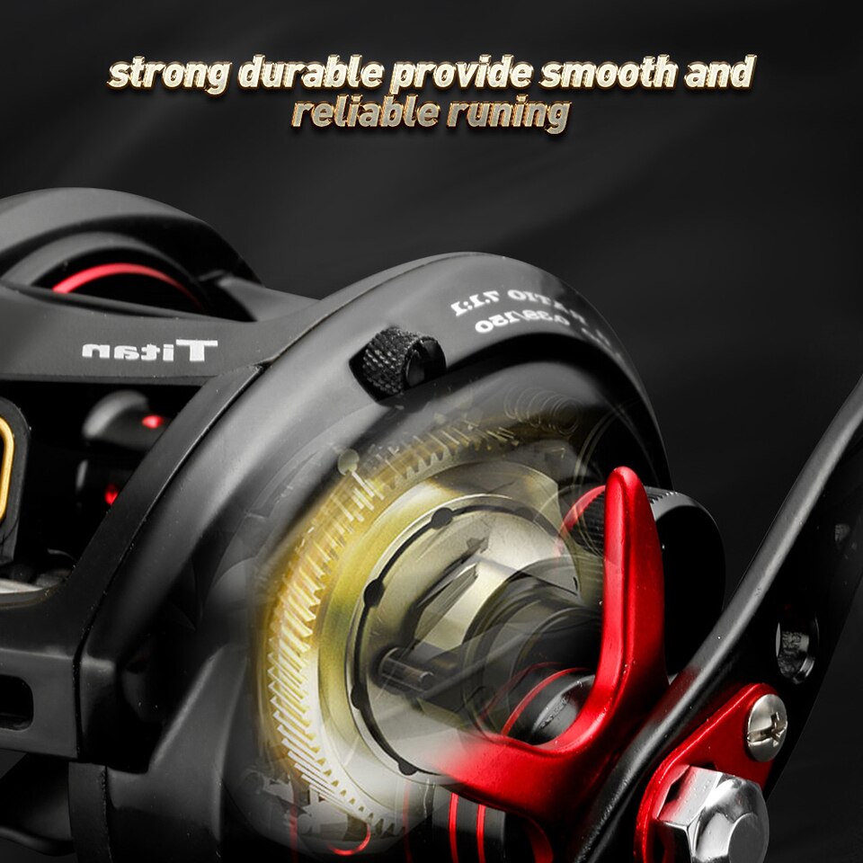 Buy Titan Baitcasting Reel Max Drag 13 Kgs Big Fish Fishing Reel for ...